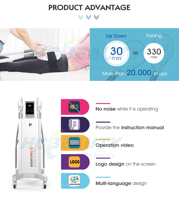 New Technology Fitness Fat Reduction HI-EMT Muscle Stimulator Machine